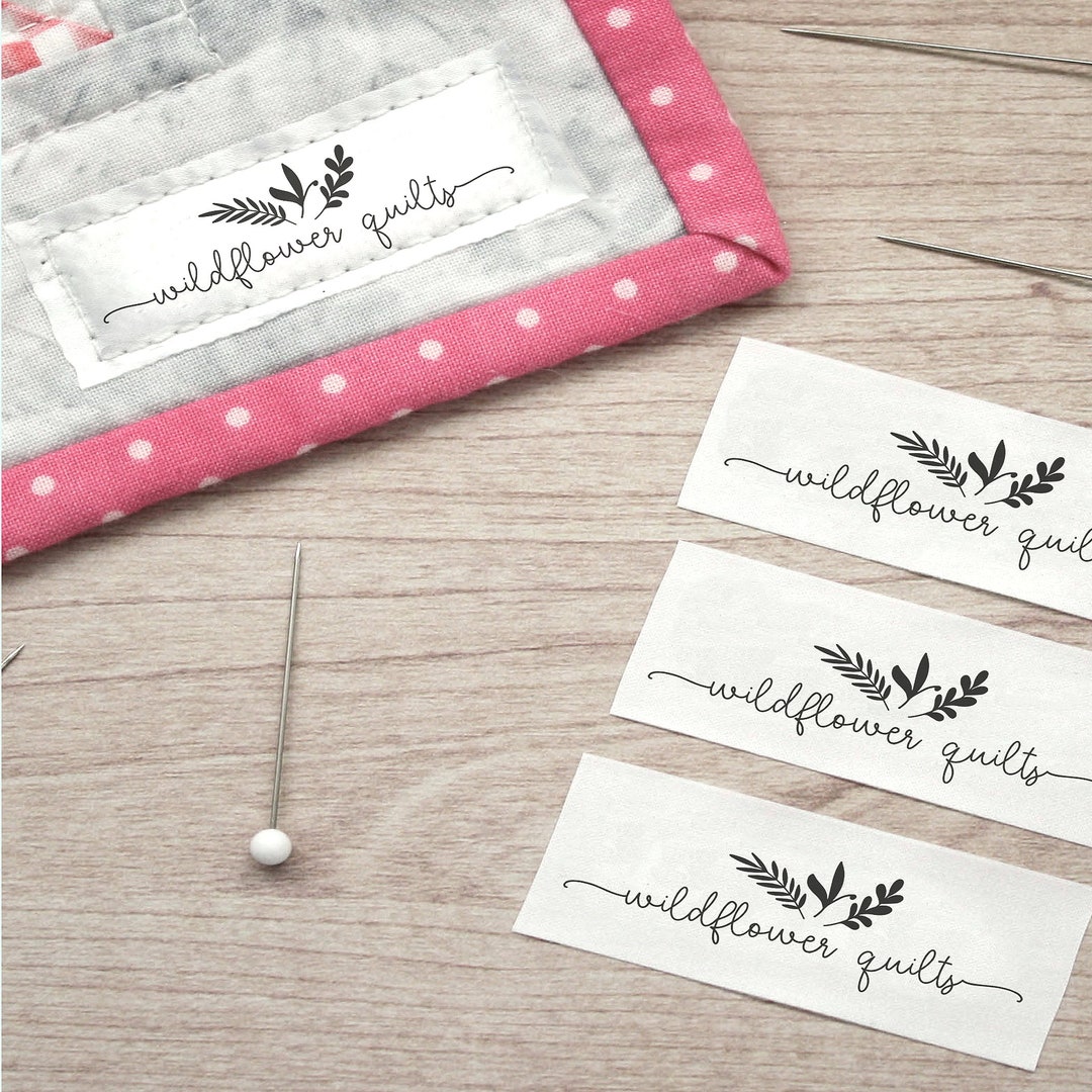 Custom Satin Label Sewn Flat - Custom Quilt Label - Printed Clothing ...