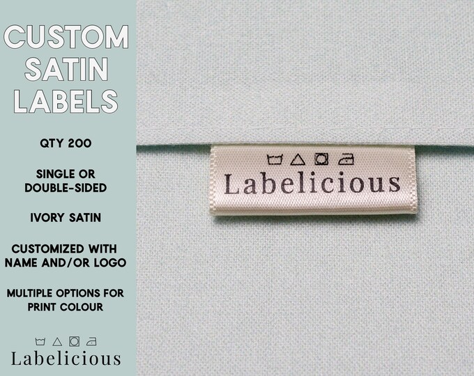 Labelicious - We Design & Print Custom Satin Labels 👕 - Etsy Canada