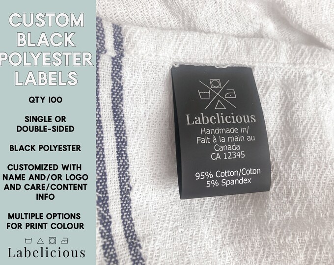Labelicious - We Design & Print Custom Satin Labels 👕 - Etsy Canada