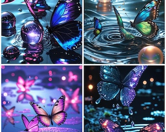 Dark Fantasy Butterflies Wallpaper Pack, 5 Gothic AMOLED Backgrounds ...
