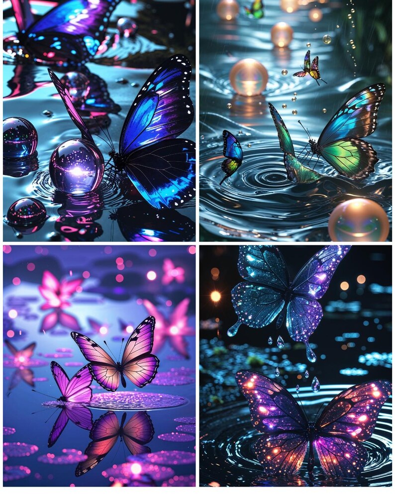 Dark Fantasy Butterflies Wallpaper Pack, 5 Gothic AMOLED Backgrounds ...