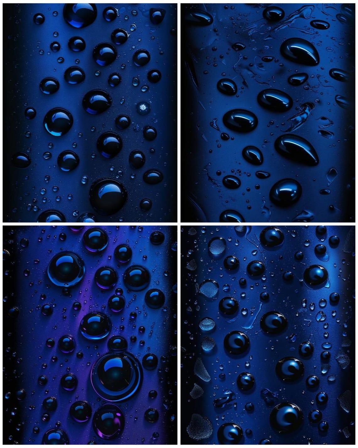 Abyssal Drop Texture Wallpaper Pack | 5 Dark Indigo Blue 4K Phone ...