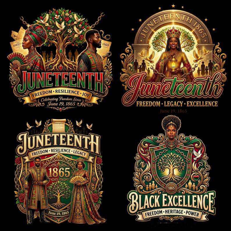 Juneteenth PNG Bundle, African Pride, Melanin Queen, Freedom Day, Black ...