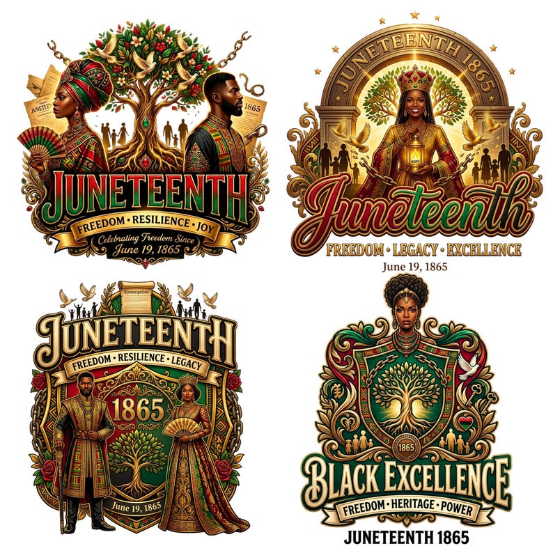 Juneteenth PNG Bundle, African Pride, Melanin Queen, Freedom Day, Black ...