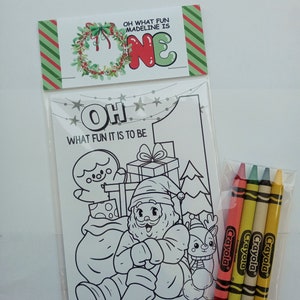 Oh What Fun It is to Be One Coloring Pages-personalized Birthday Party ...