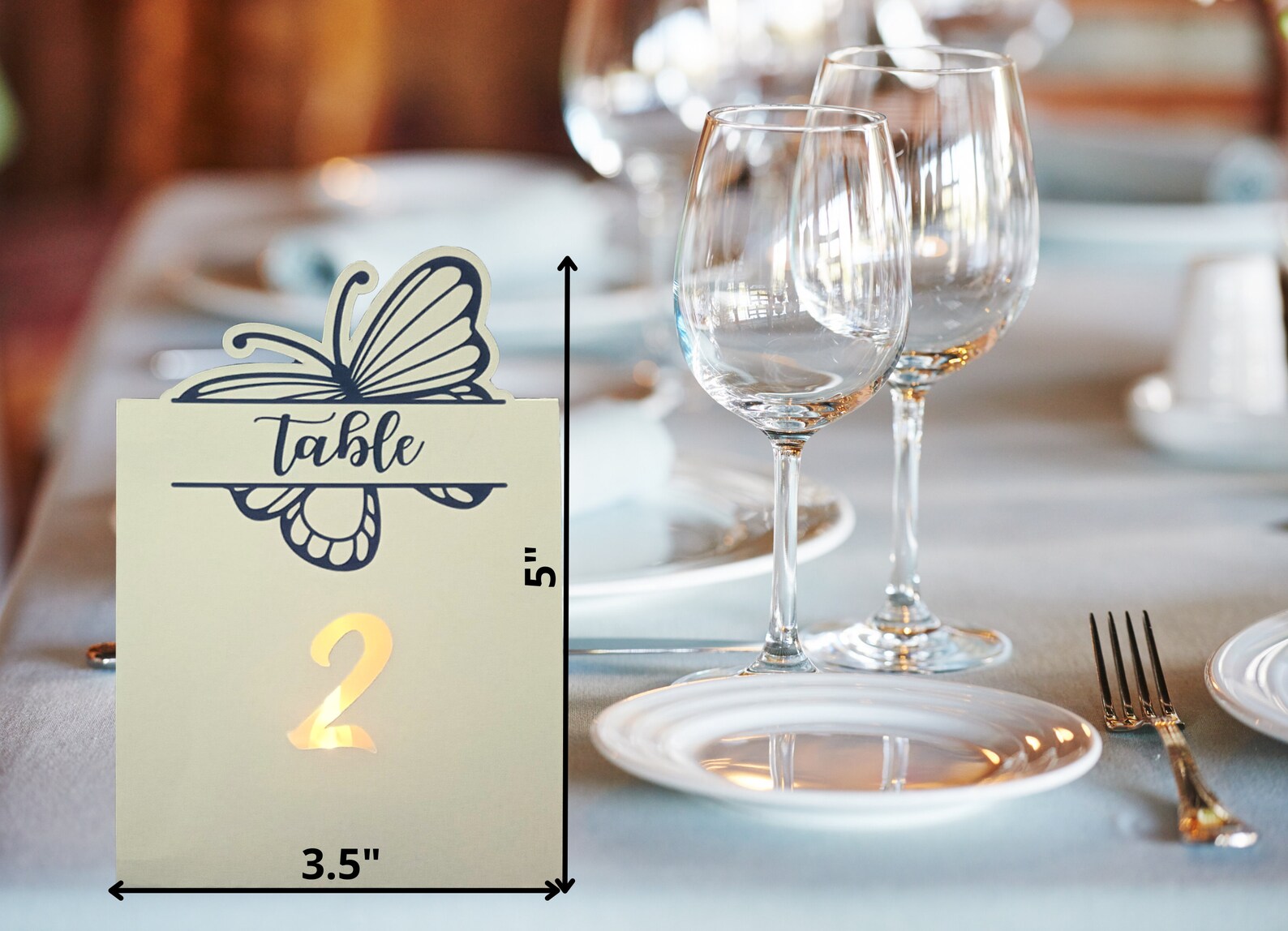 Butterfly Die Cut Table Number Luminaries-wedding Table - Etsy