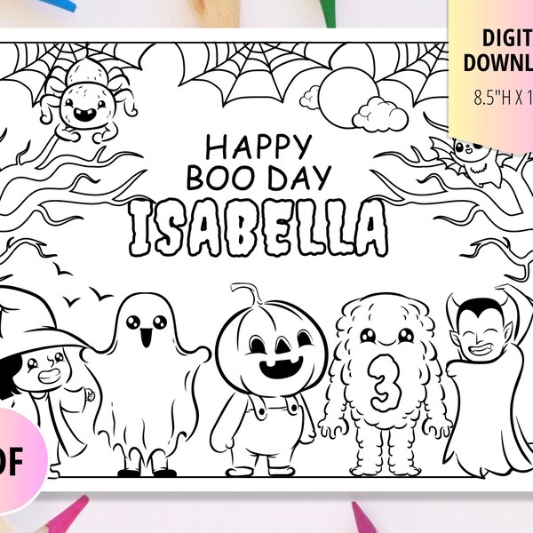 Halloween Coloring Pages - Etsy