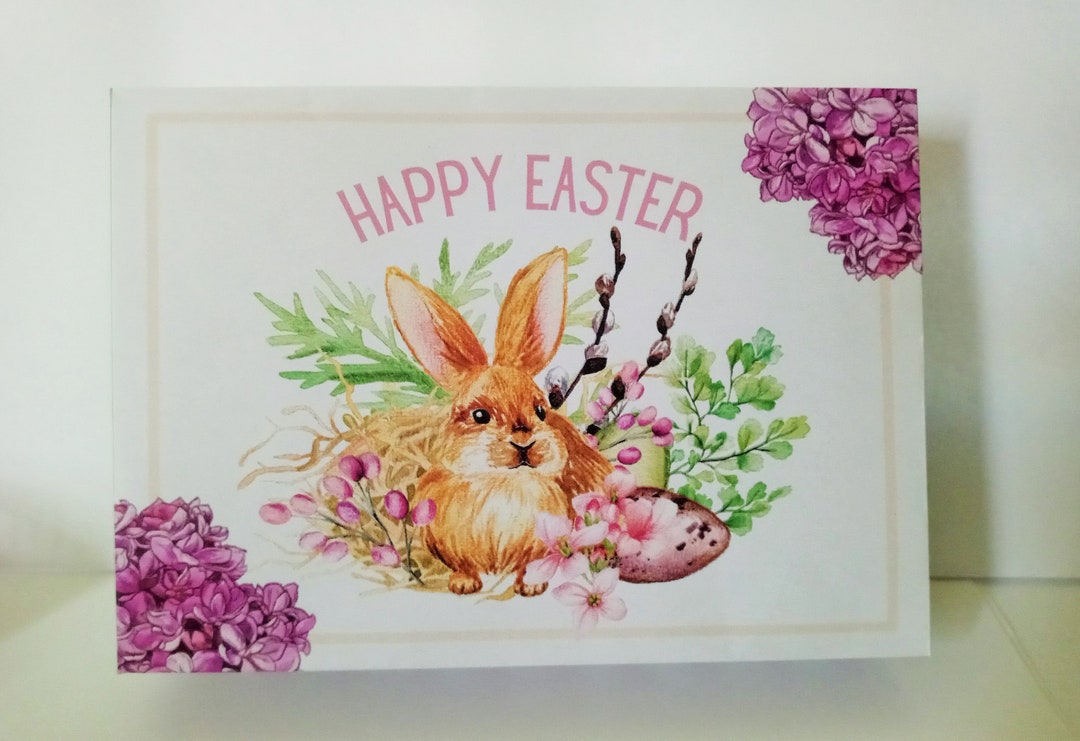Happy Easter Box Template-printable Easter Box-rabbit & Flower Box ...