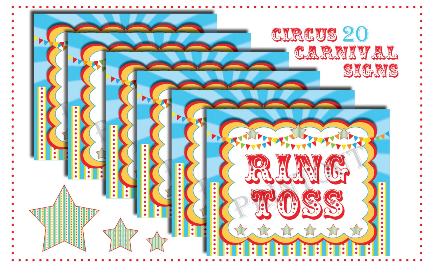 Circus/carnival Signs-circus Theme Signs-circus Games-instant DOWNLOAD ...