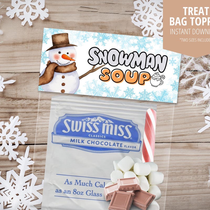 Snowman Bag Topper - Etsy