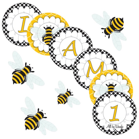 Bumble Bee I Am One Banner-Bumble Bee Theme Party-High Chair Banner ...