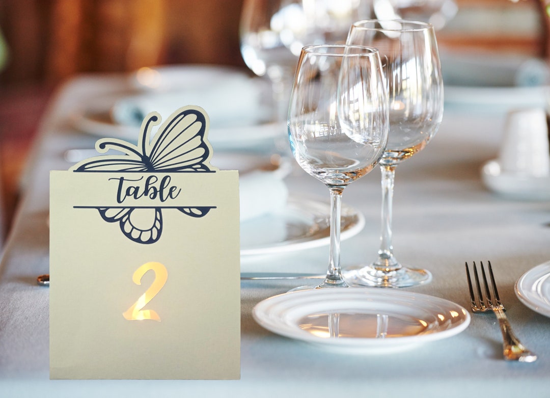 Butterfly Die Cut Table Number Luminaries-wedding Table - Etsy