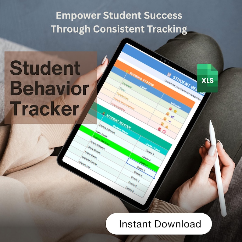 Student Behavior Tracker Excel Spreadsheet | Classroom Management ...