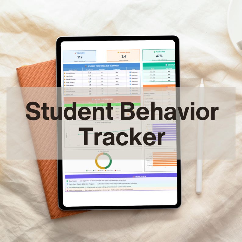 Student Behavior Tracker Excel Spreadsheet | Classroom Management ...