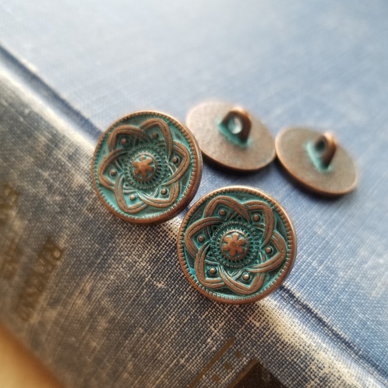 Teal Buttons - Etsy