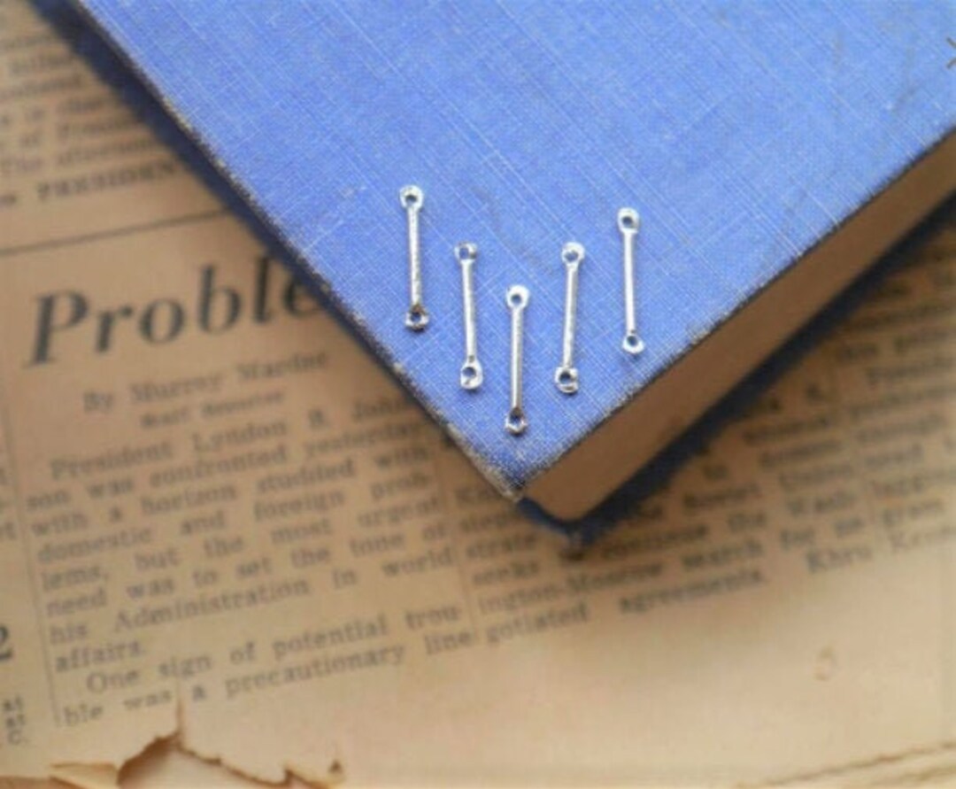 40pcs Silver Tone Mini Bar Connectors 15mm Great for Geometric Chevron ...