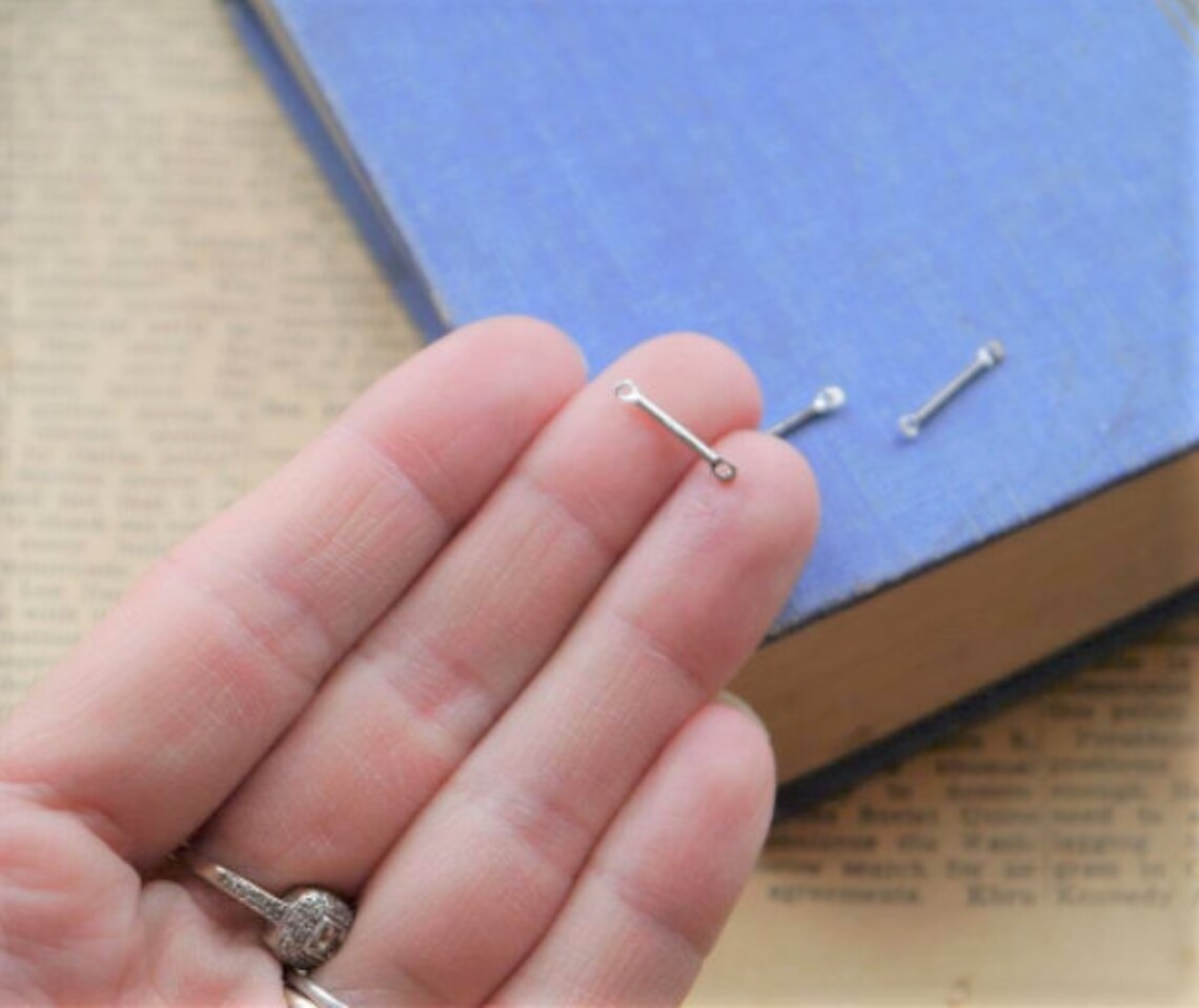 40pcs Silver Tone Mini Bar Connectors 15mm Great for - Etsy