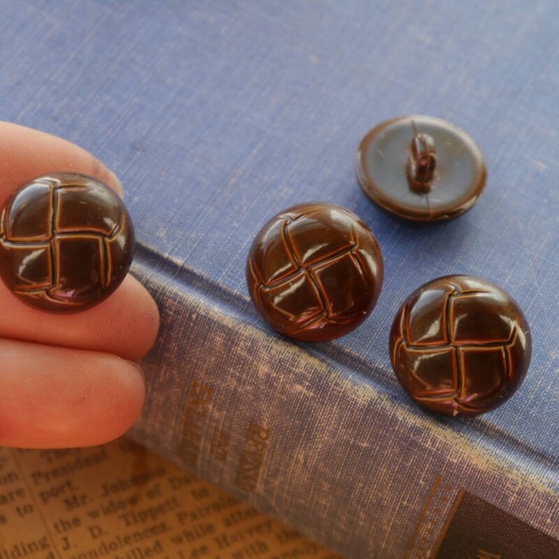 Faux Leather Buttons - Etsy