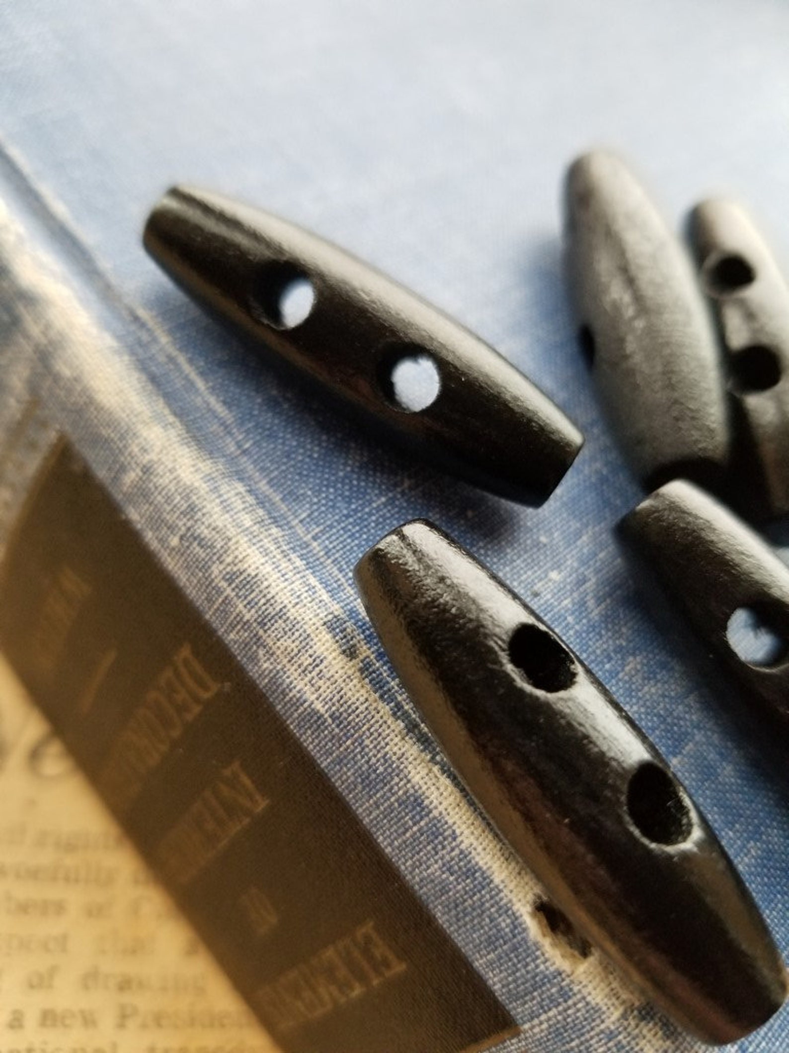 20 Pcs Dark Black Wood Small Toggle Buttons 35mm WB3624 - Etsy