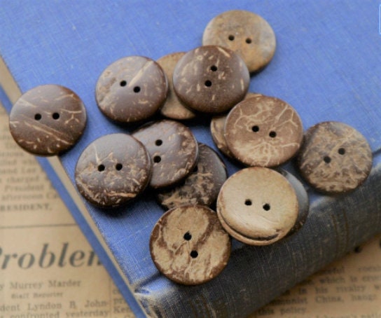 20 Pcs Coconut Buttons 23mm WB2330 - Etsy