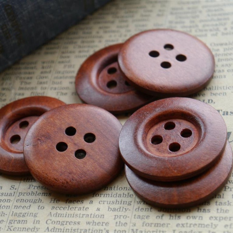 Wood Buttons - Etsy
