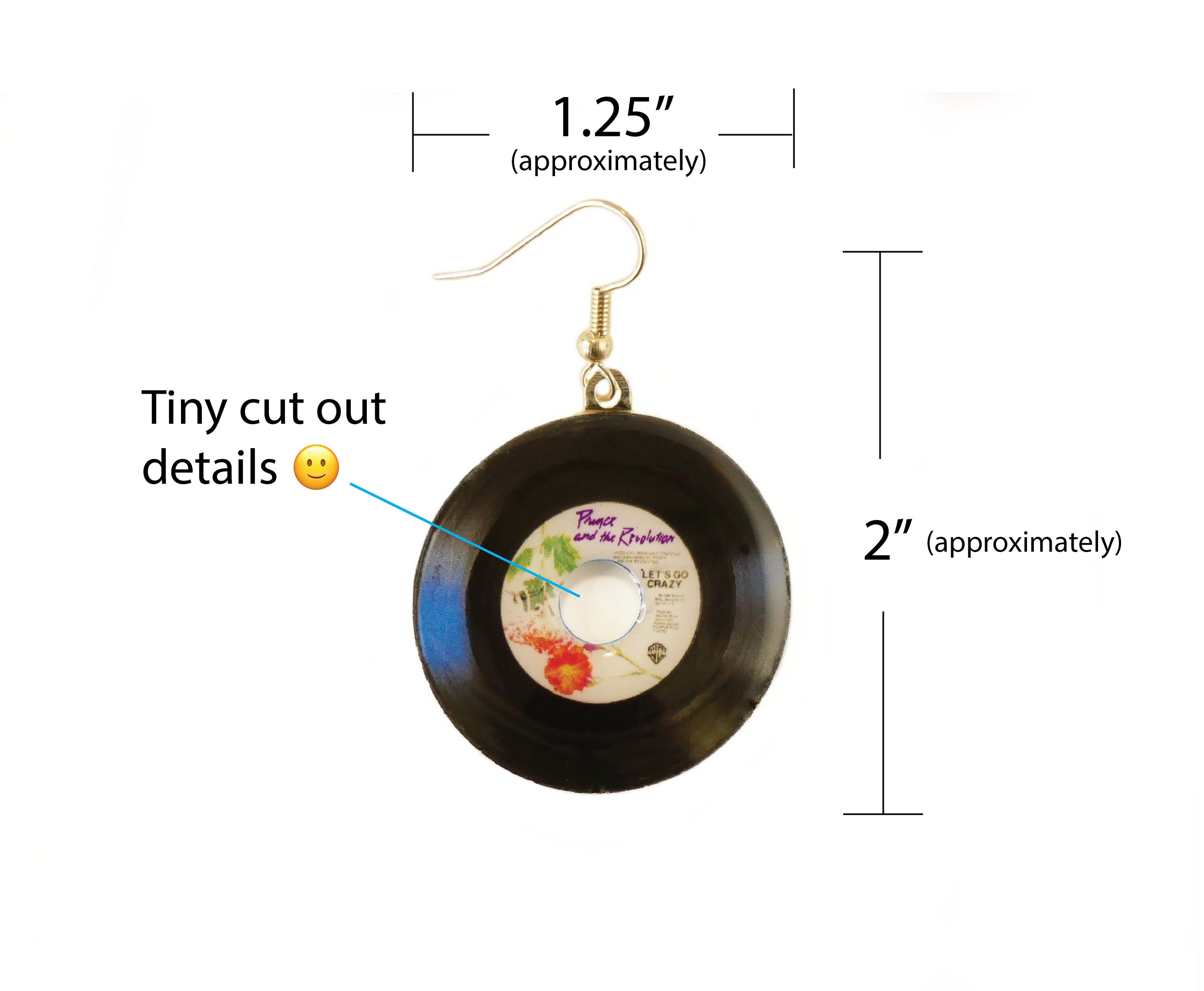 Record & Adapter Earring Set / 45 Record Earrings / Adapter Stud ...