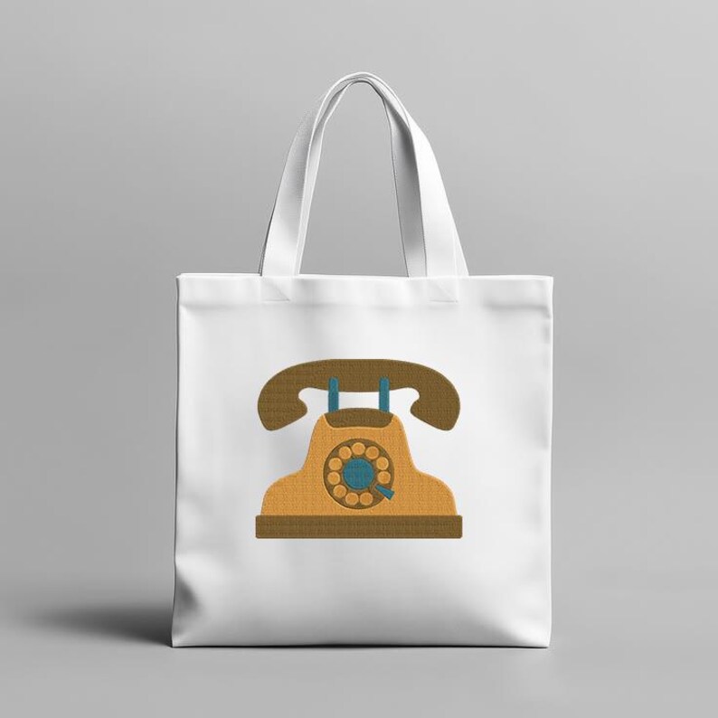 Vintage Telephone Embroidery Design Bundle | Retro Rotary Phone Machine ...