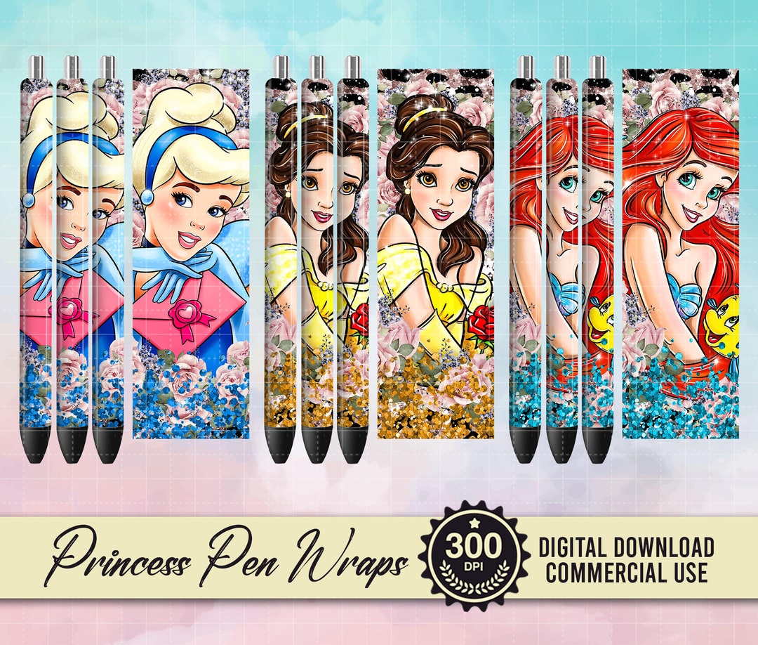 Set 3 des Princess Pen Png-Wrap-Bundle, Princess Pen Png, Princess Pen ...