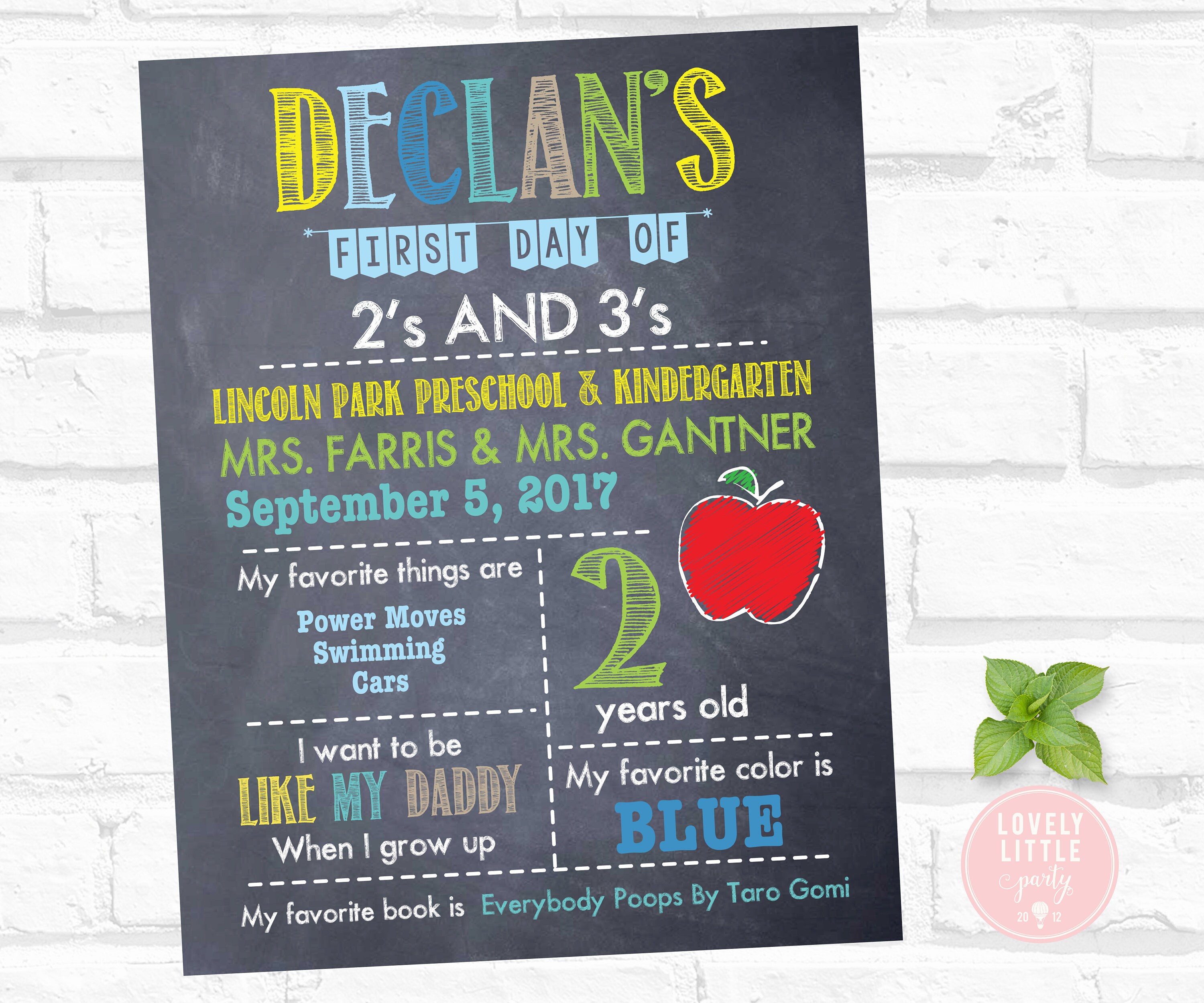 Digital Back to School Poster School First Day of Poster - Etsy