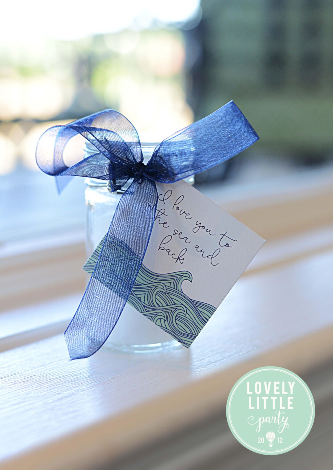 Printable Waves Theme Shower Favor Tags - I Love You to the Sea and ...