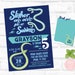 Snake Theme Invite With Optional Thank You Card - Printable or Printed ...