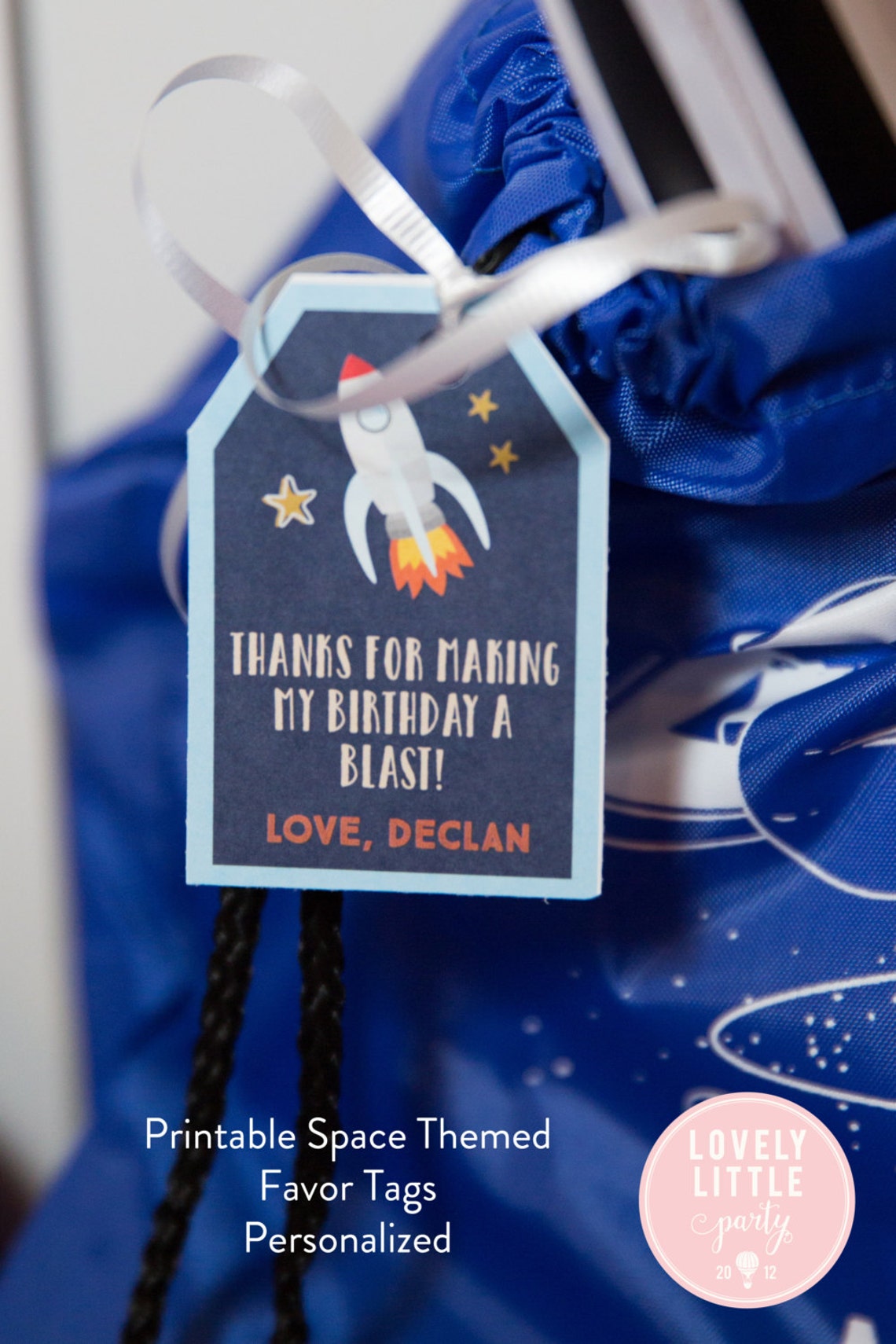 Space Theme Rocket Ship Theme Party Themed Favor Tags DIY - Etsy