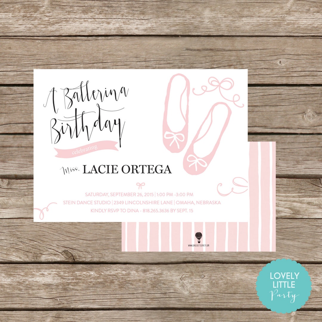 DIY Printable Ballerina, Ballet Themed, Birthday Invitation - Etsy