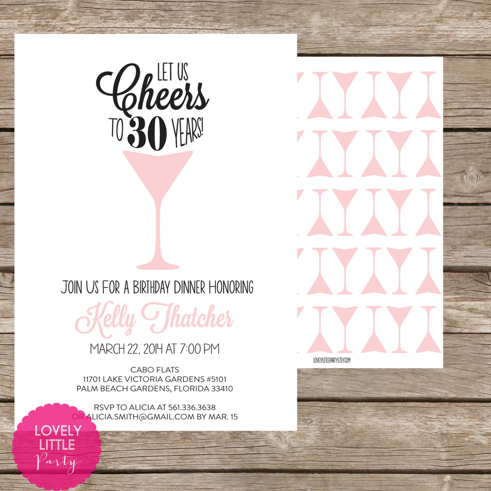 Printable Cheers Birthday Invitation Lovely Little Party - Etsy