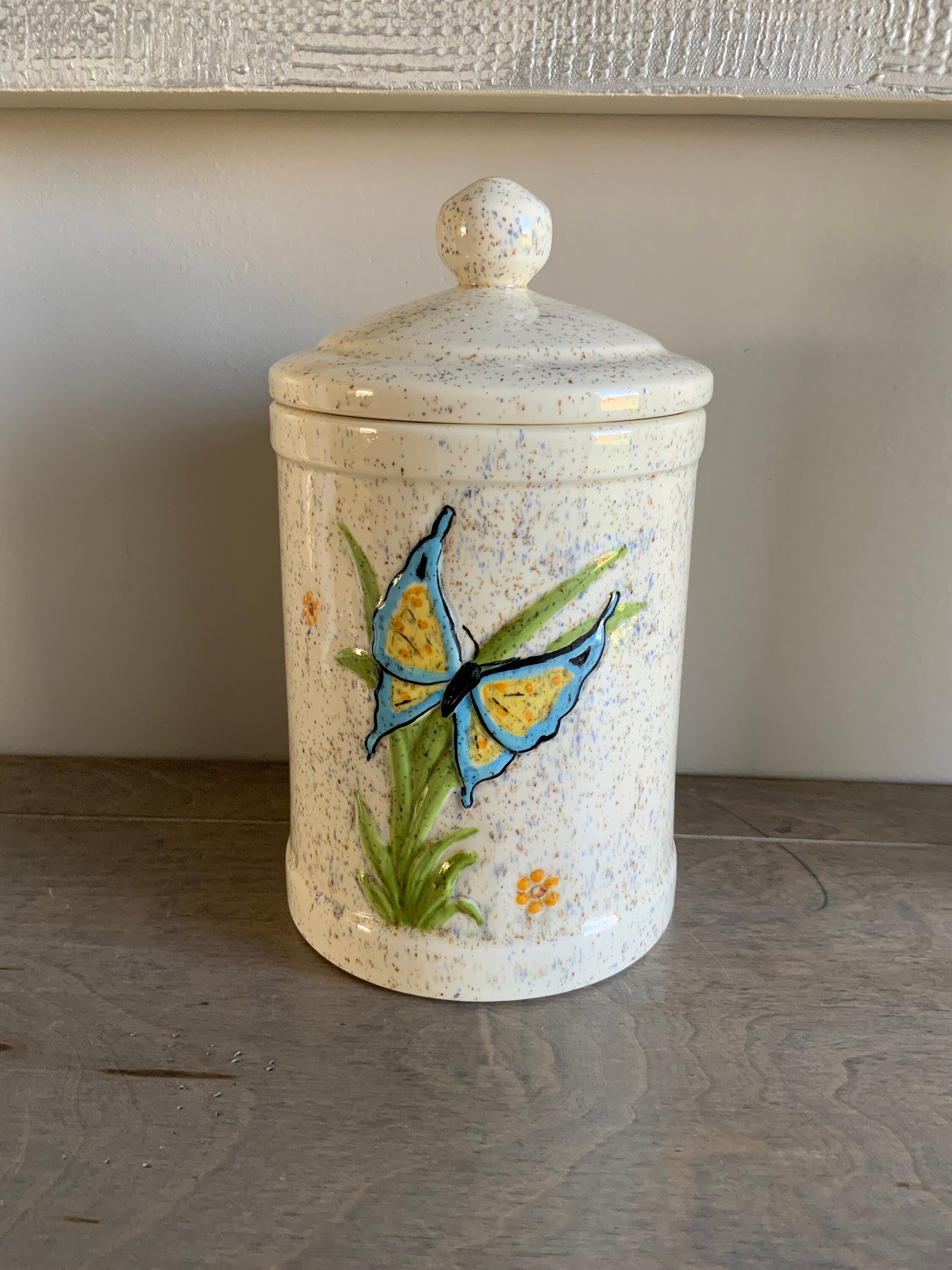 Canister Sets Jars & Containers 2 Vintage Cottagecore Ceramic Monarch ...