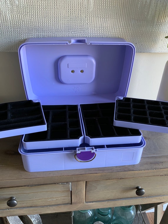 Vintage Caboodles Purple Jewelry Cosmetic Case Authentic 80s | Etsy