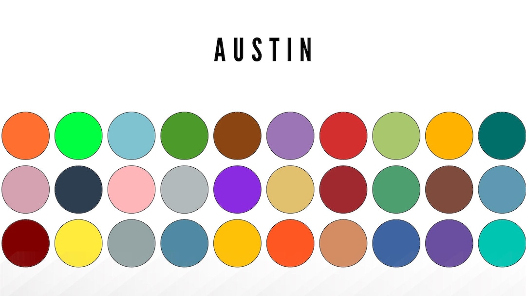 Procreate Color Palette Austin Texas Inspired Color Scheme Retro Hip ...