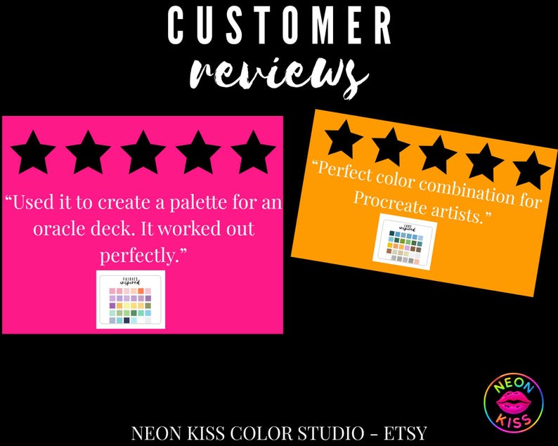 Neon 90s Color Palette for Procreate & Canva – 30 Colors With Hex Codes ...