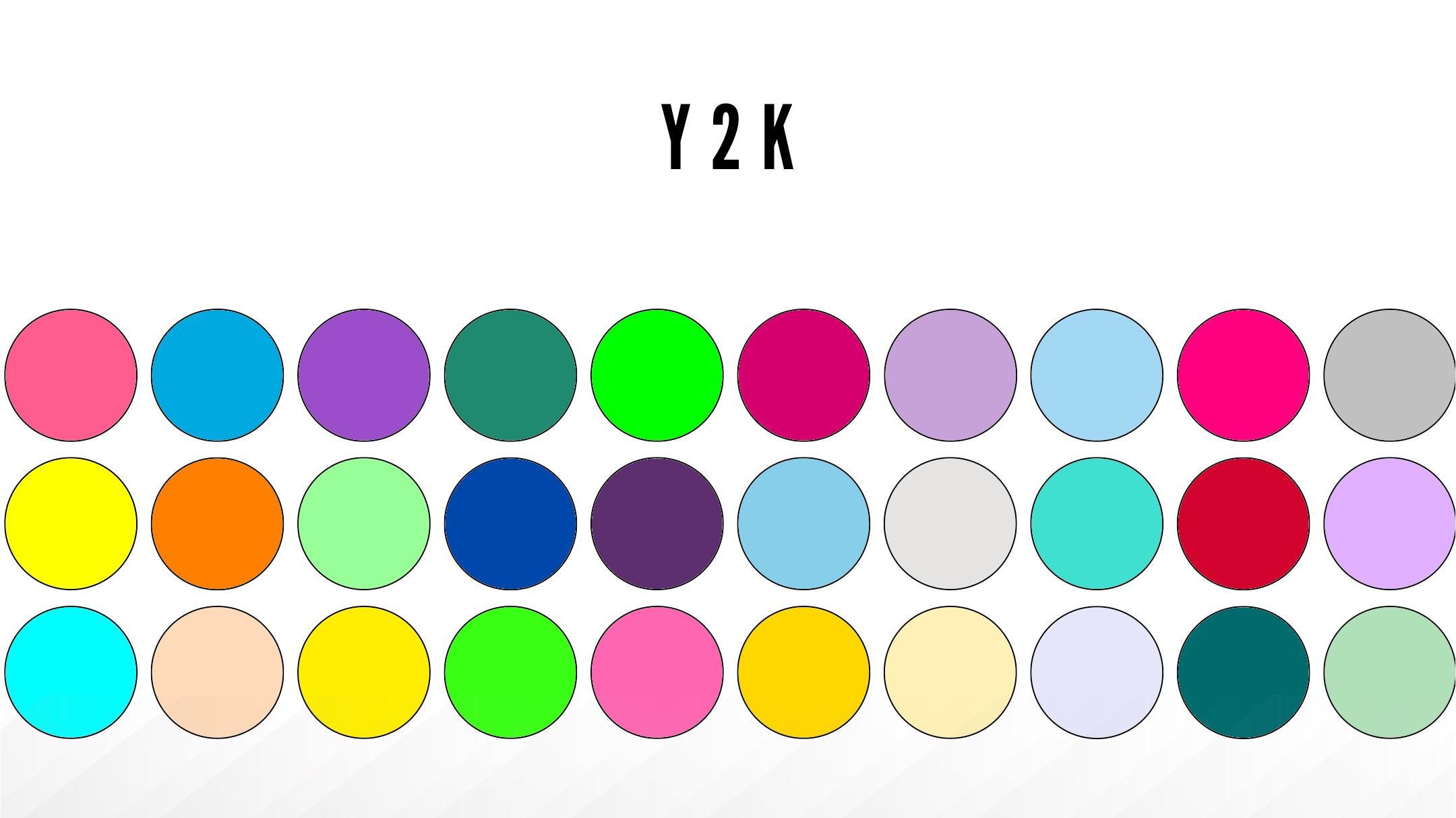 Procreate Color Palette Y2K 2000's Inspired Retro Design for Coloring ...