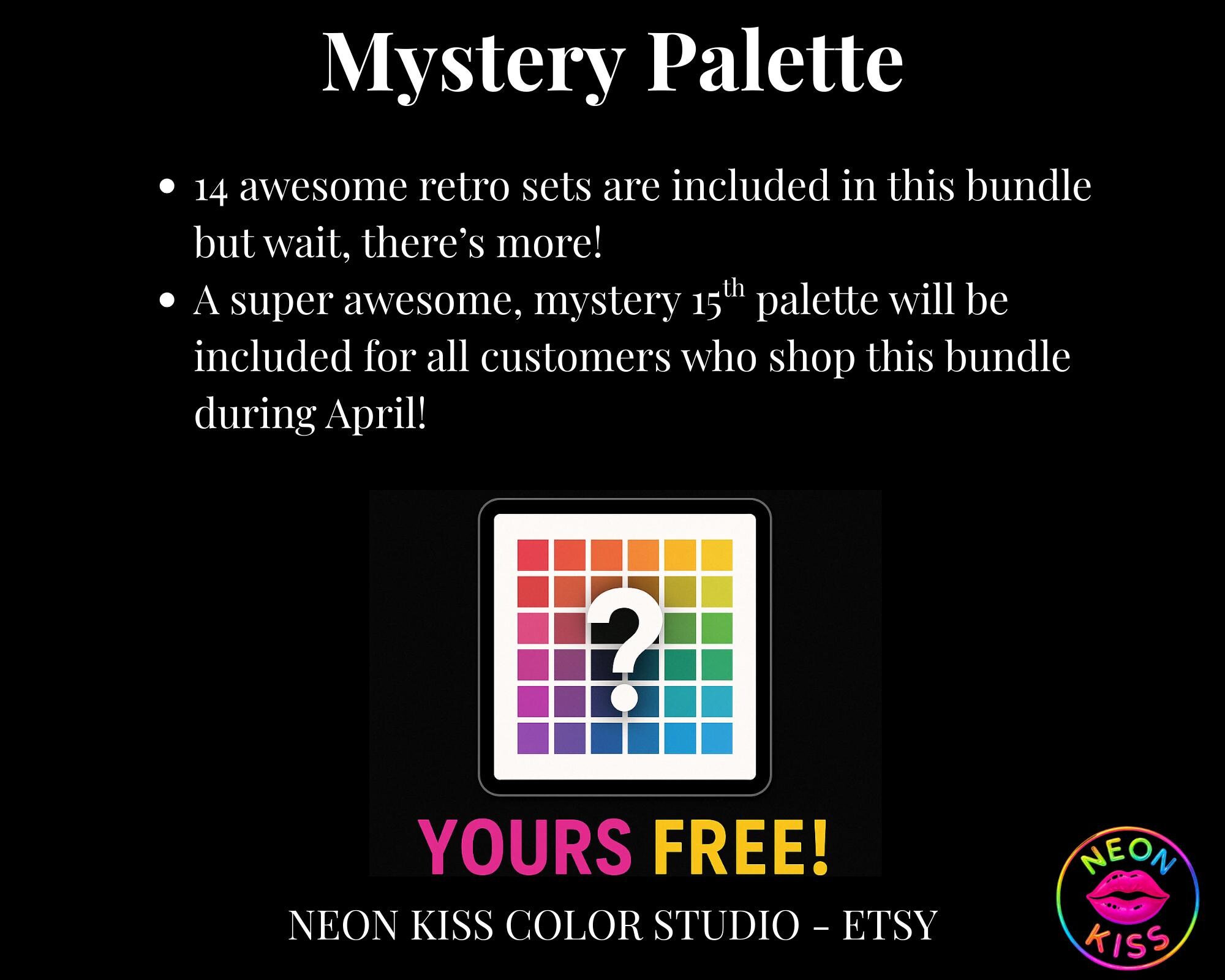 The Eras Vintage Retro Nostalgia Collection Color Palette Bundle for ...