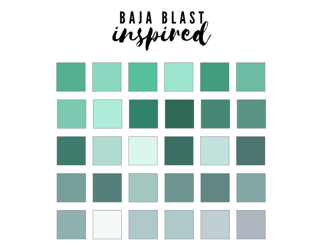 Procreate Color Palette Baja Blast Mountain Dew Drink Taco Bell Food ...