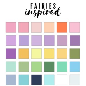 Procreate Color Palette Fairy Fairies Pixies Inspired Pastel Color ...