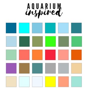 Procreate Color Palette Aquarium Fish Sea Life Summer Inspired Color ...