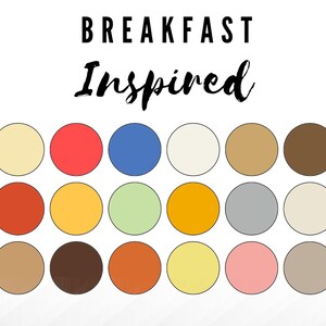 Procreate Color Palette Breakfast Food Pancake Waffle Fruit Inspired ...