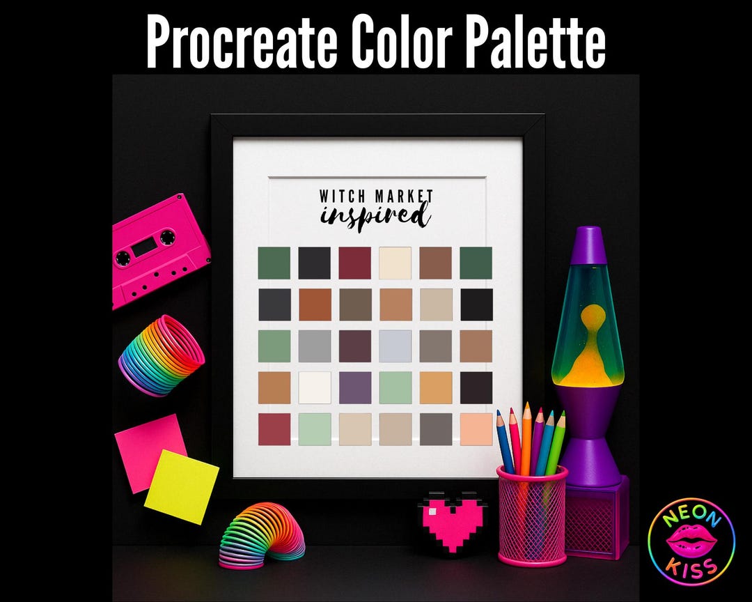 Witch Market Color Palette for Procreate – 30 Colors With Hex Codes ...