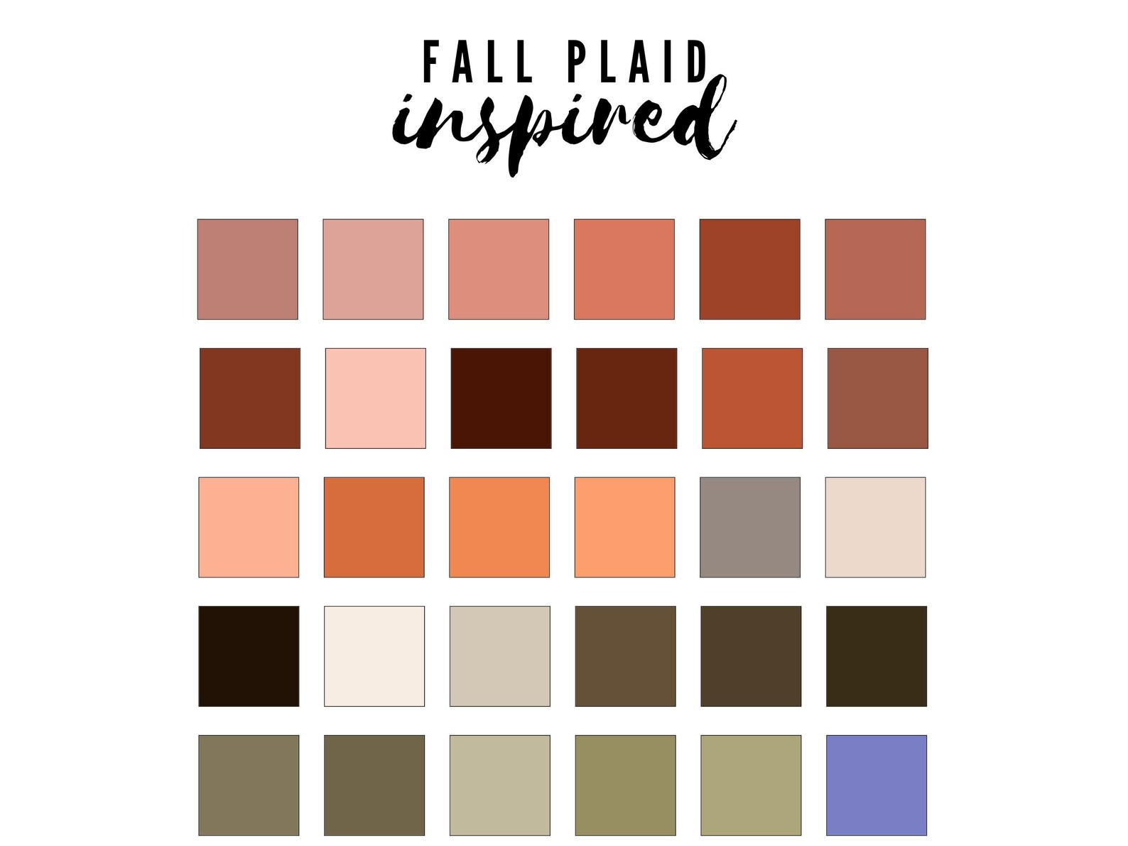 Procreate Color Fall Plaid Autumn Seasons Seasonal Nature Fashion ...