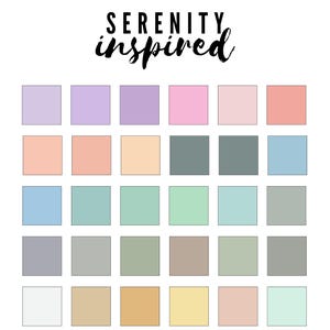 Procreate Color Palette Serenity Calm Relaxing Chill Vibes Aesthetic ...