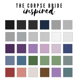 Procreate Color Palette the Corpse Bride Movie Tim Burton Halloween ...