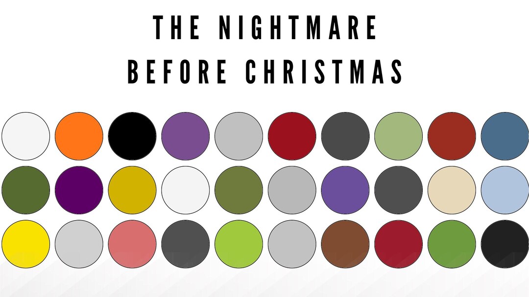 Procreate Color Palette the Nightmare Before Christmas Halloween ...
