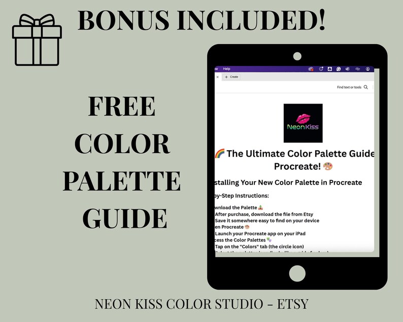 Procreate Green Color Palette – 30 Botanical Garden Swatches for ...